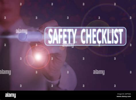 Writing Note Showing Safety Checklist Business Concept For List Of Items You Need To Verify