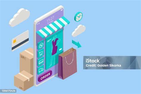 응용 프로그램 및 웹 사이트 인터넷 상점에서 스마트 폰 온라인 쇼핑 모바일 마케팅 및 전자 상거래의 개념 온라인 디지털 마케팅 스마트 폰 화면에 새로운 항목과 쇼핑 카트