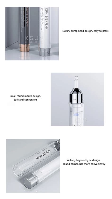 럭셔리 5ml 10ml Ps 에어리스 병 화장품 주사기 아이 크림 세럼 용기