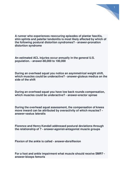 NASM CES Final Exam All NASM CES Final Exam All With Correct Answers Exams