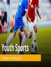 The Impact Of Youth Sports On Young Athletes Positives And Course Hero