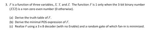 Solved 3 F Is A Function Of Three Variables X Y And Z