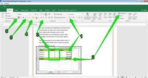Excel Table In Word Document Computer Applications For Managers