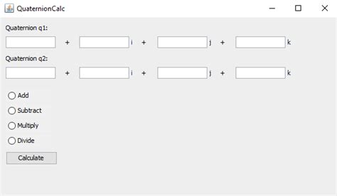 GitHub Jiaxuanw QuaternionCalc A Java Program For Basic Quaternion Math