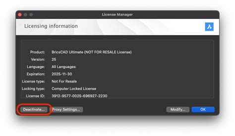 How To Deactivate Your Bricscad Licence