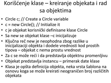 Ppt Classes And Objects Klase I Objekti Powerpoint Presentation Id