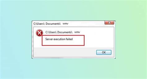 Windows Media Player Server Execution Failed Fixed