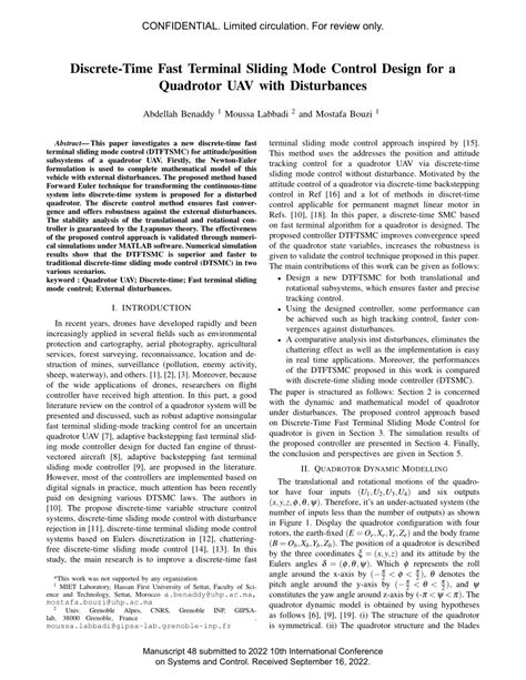 Pdf Discrete Time Fast Terminal Sliding Mode Control Design For A Quadrotor Uav With Disturbances