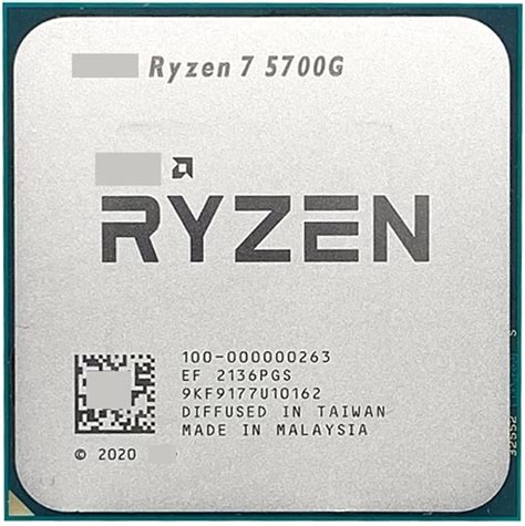 Amazon コンピューター ハードウェア Ryzen 7 5700g R7 5700g 3 8ghz 8 コア 16 スレッド 65w Cpu プロセッサ L3 16m 100