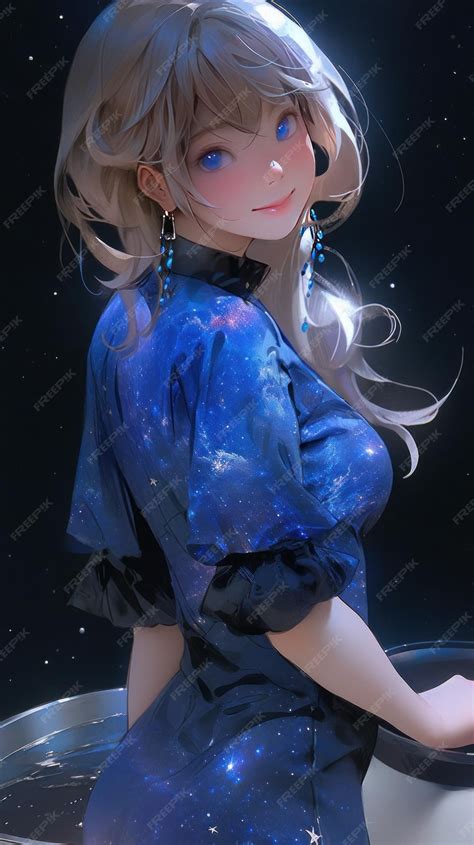 Stargazing Girl Photo Realistic Anime Generative Ai Premium Ai