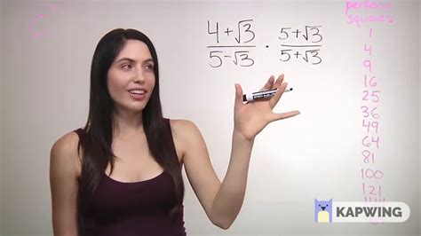 Simplifying Radicals Using Conjugates Youtube Simplifying Radicals Using Conjugates Youtube