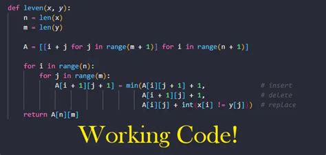 Levenshtein Distance In Python Devrescue