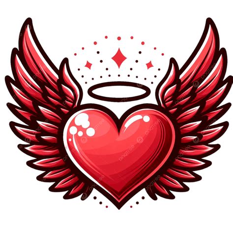 Corazones Con Pancartas Y Alas Corazón Con Alas Doradas Arriba Png