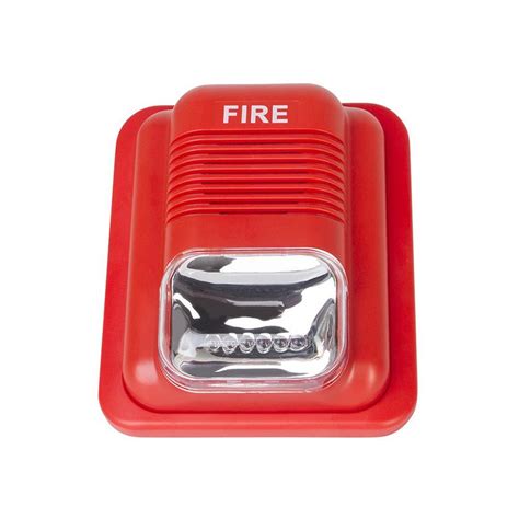 Fire Alarm Warning Strobe Siren Alarm Horn Sound And Light Alert Security