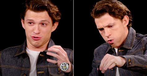 Watch Tom Hollands Hot Ones Interview Popsugar Celebrity