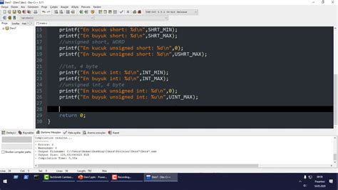 ders 7 c programlama veri tipleri youtube