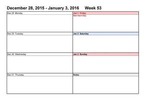 26 Blank Weekly Calendar Templates [pdf Excel Word] ᐅ Templatelab