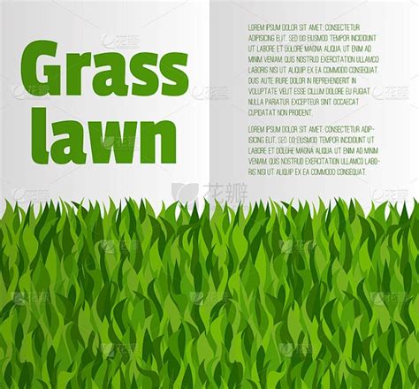 小册子布局以绿草为主。这里有文本的位置。可以用于包装设计吗素材 花瓣网