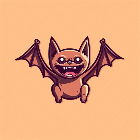 Premium Vector Cute Bat Cartoon Vector Illustration