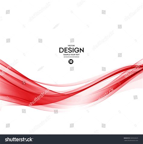 Vector Abstract Color Red Wave Design Stock Vector Royalty Free 569202625 Shutterstock