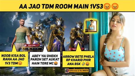 Random 3 Players Call Me Noob Challenge For 1vs 3 Tdm Room Part 130