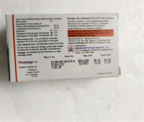 Persinal 75 Iu Packaging Size Vial At ₹ 700vial In Chennai Id 2853171590133