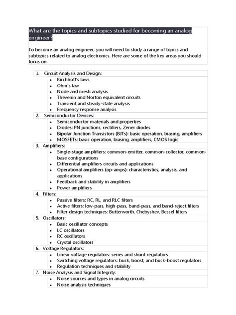 Analog Syllabus Pdf Electronic Circuits Logic Gate