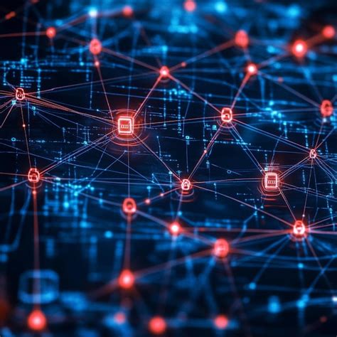 A Network Map With Highlighted Points Of Potential Vulnerabilities And Security Measures