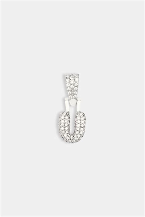 Iced Mini Bubble Pendant White Womens Pendants Shop Letternumber