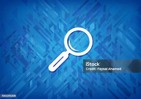 Ilustración De Fondo Azul Icono De Lupa Y Más Vectores Libres De