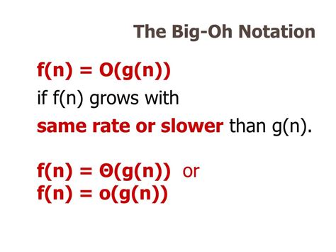 ppt big oh and other notations in algorithm analysis powerpoint