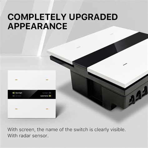 4 Gang Zigbee Electric Switch Board With Info Screen