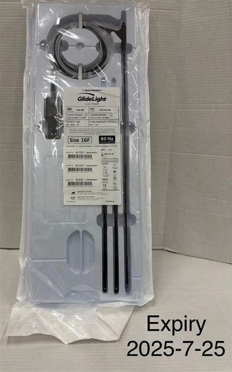 New Spectranetics 500 303 Glidelight Laser Sheath 16f 80hz Exp 2025 7 25 Disposables