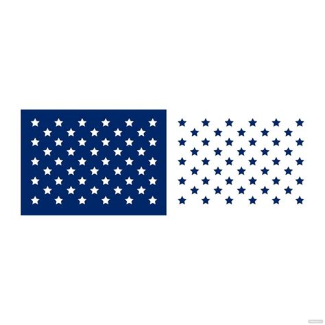 American Flag 50 Stars Vector In Illustrator Svg  Eps Png