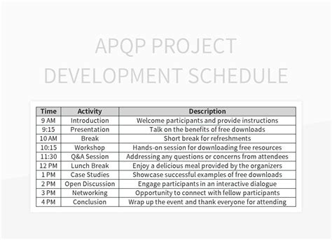 Free Apqp Project Templates For Google Sheets And Microsoft Excel Slidesdocs