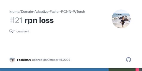 rpn loss · issue 21 · krumo domain adaptive faster rcnn pytorch · github