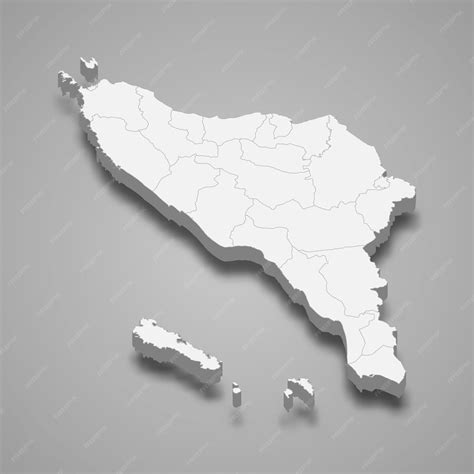 Premium Vector Isometric Map Of Aceh Is A Province Of Indonesia