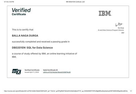 Naga Durga Balla On Linkedin Edx Sql Datascience