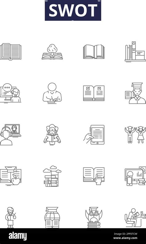 Swot Line Vector Icons And Signs Swot Analysis Weakness Strategy Vector Icon Company