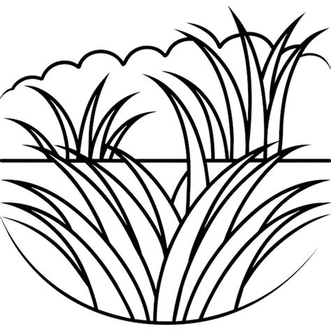 Grass Field Coloring Page Premium Ai Generated Vector Grass Field Coloring Page Premium Ai Generated Vector