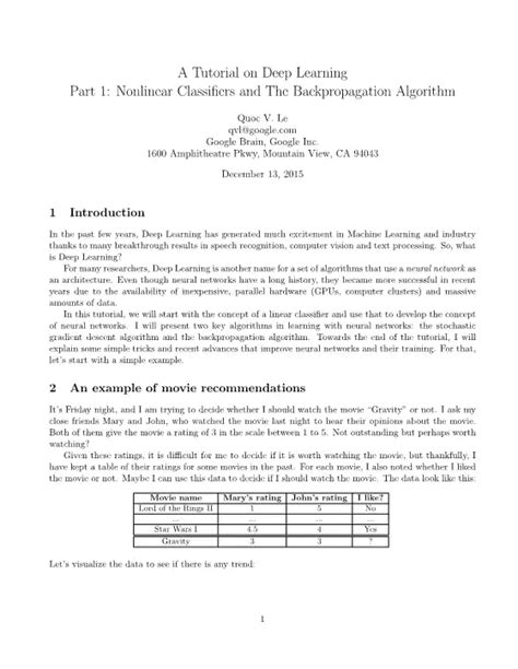 Part 1 Nonlinear Classifiers And The Backpropagation Algorithm Docslib