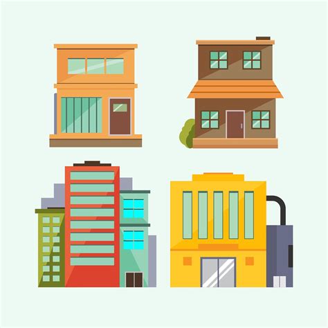 Edificios Dibujos Animados Paquete Gráficos Vectoriales Gratis En Pixabay Pixabay