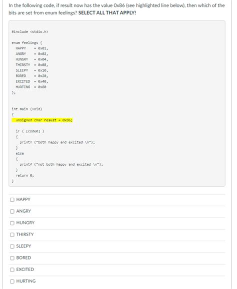 Solved In The Following Code If Result Now Has The Value Chegg