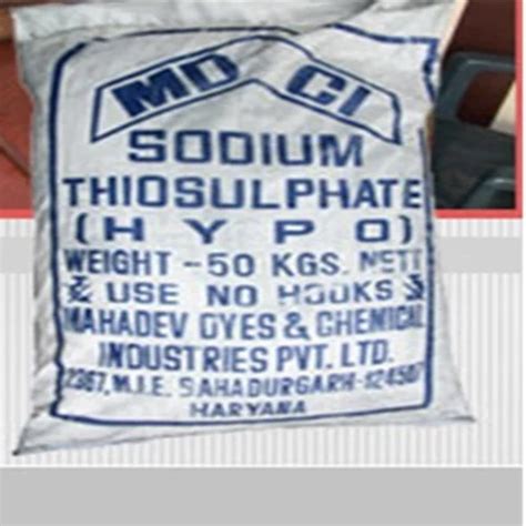 Sodium Thiosulphate Anhydrous Grade Technical Packaging Size 25 Kg