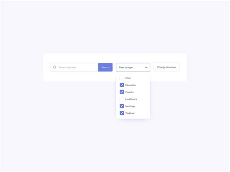 Filter Section Ui Design By Ildiko Gaspar On Dribbble