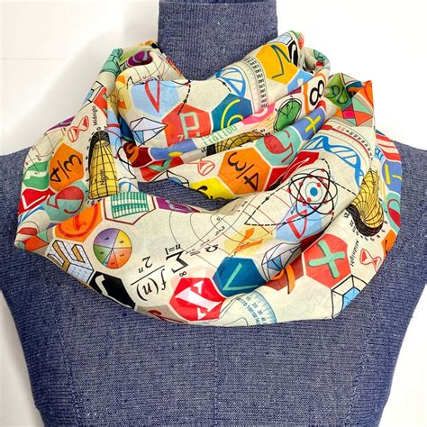 Math Scarf Steminist T Math Symbols Woman In Science Infinity Scarf Chiffon Scarf Math