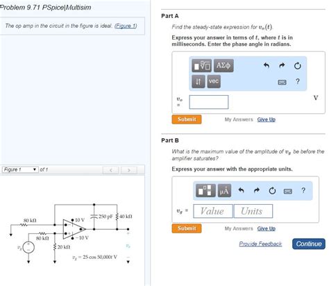 Solved The Op Amp Is Ideal Find The Steady State