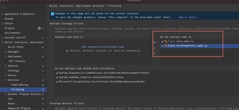 c how to add xaml cs files to coverage results filters stack overflow