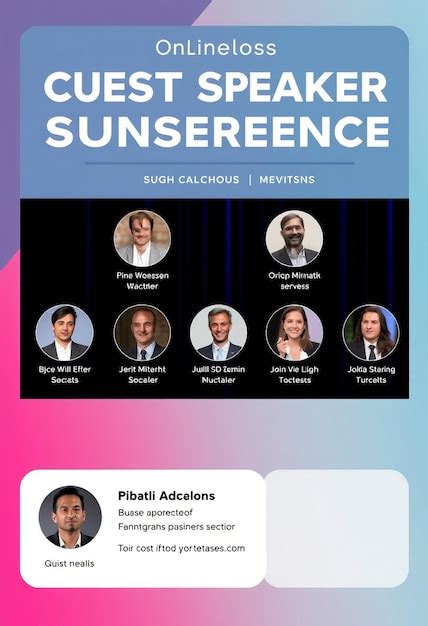 Online Multiple Guest Speaker Business Live Conference Social Media