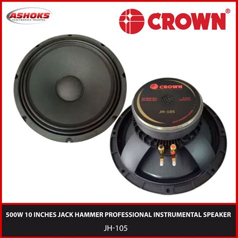 Crown Jh 105 Jack Hammer 500w 10inch Speaker Professional Instrumental